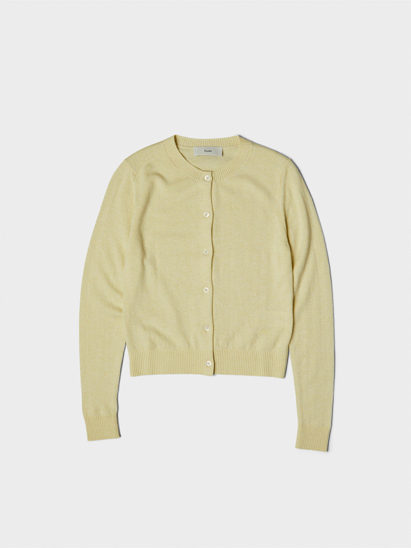Dunst - Essential Crewneck Knit Cardigan in Lemon – Stoy
