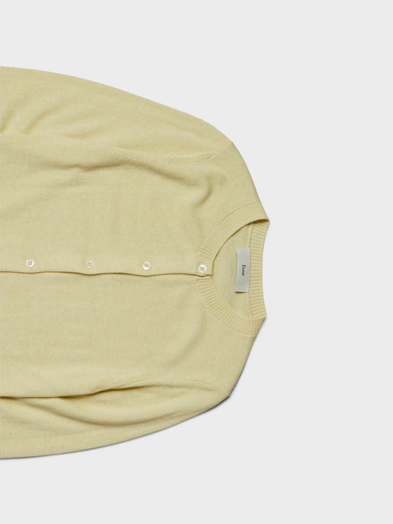 Dunst - Essential Crewneck Knit Cardigan in Lemon – Stoy