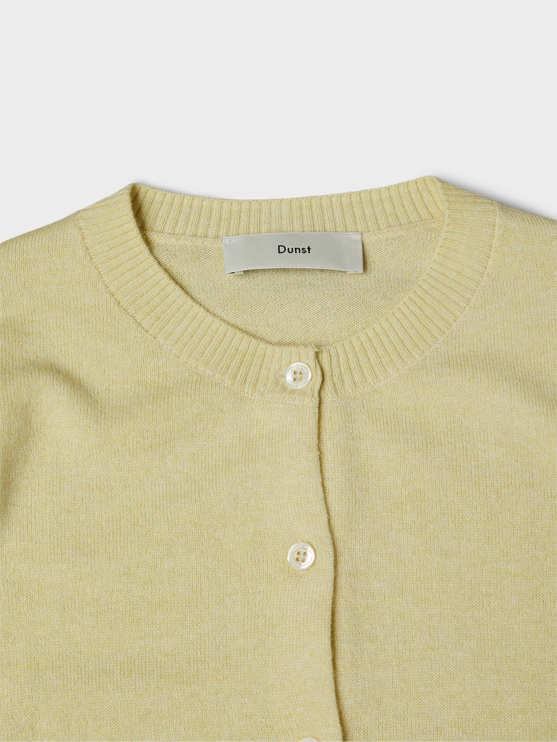 Dunst - Essential Crewneck Knit Cardigan in Lemon – Stoy